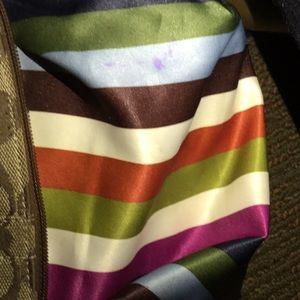 Coach | Bags | Coach Logo Insignia Brown Dark Pink Mini Bag | Poshmark